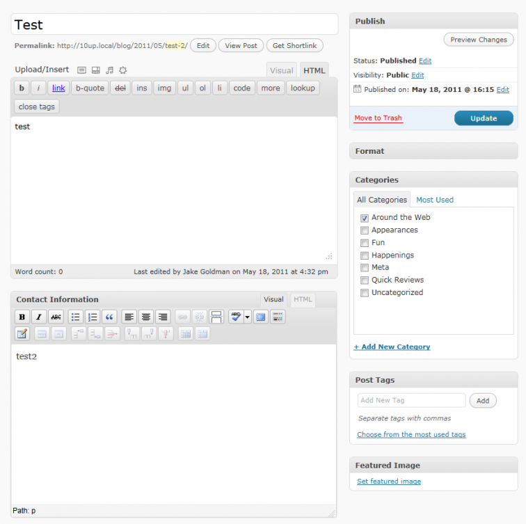 Secondary HTML Content 3.0 preview | 10up