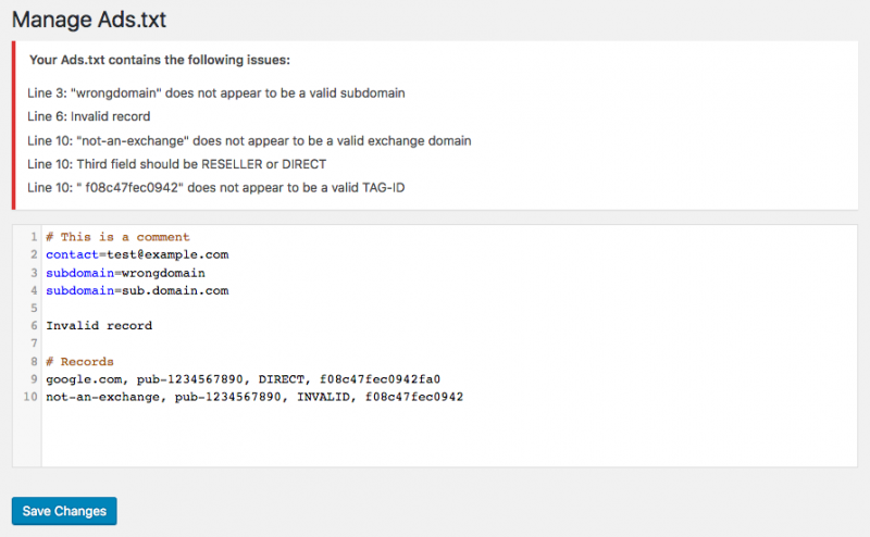 Ads.txt Manager for WordPress | 10up