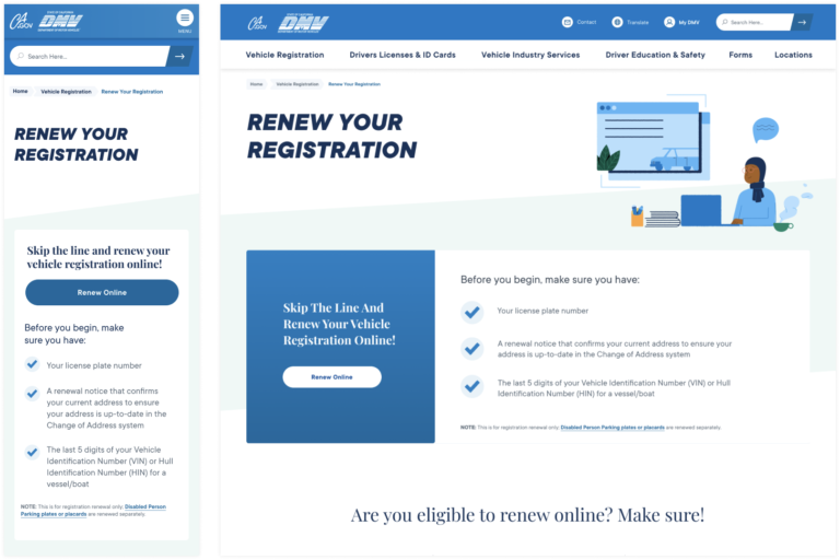 California DMV Website Redesign | 10up